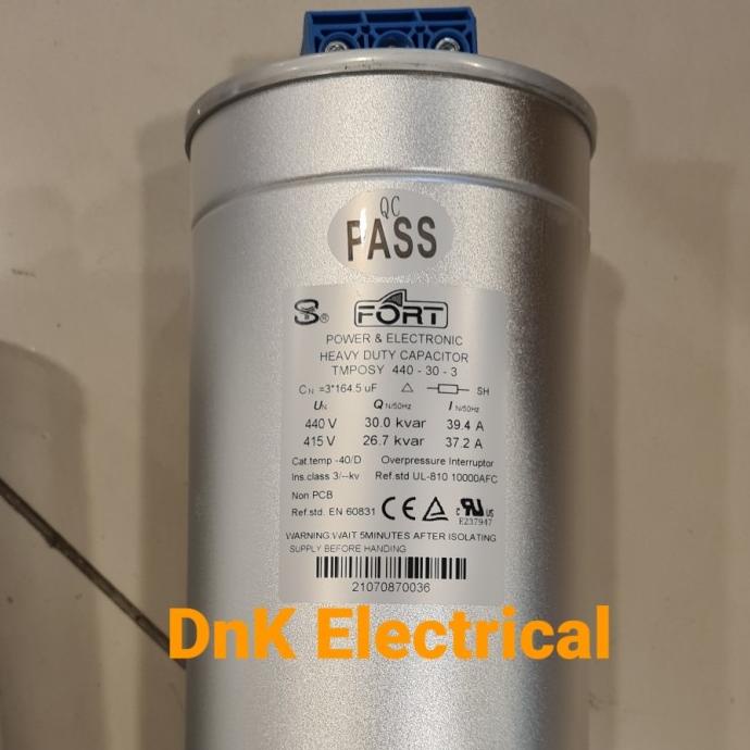 Jual Kapasitor/Capasitor/Capacitor 30Kvar 30 Kvar 440V Merk Fort | Shopee Indonesia