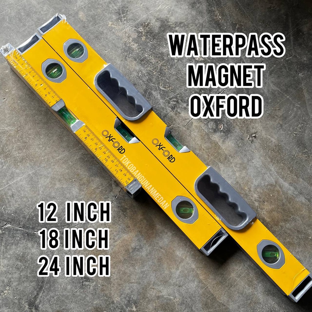 Jual WATERPASS MAGNET OXFORD - 12 / 18 / 24 INCH / Waterpas Alat Ukur ...