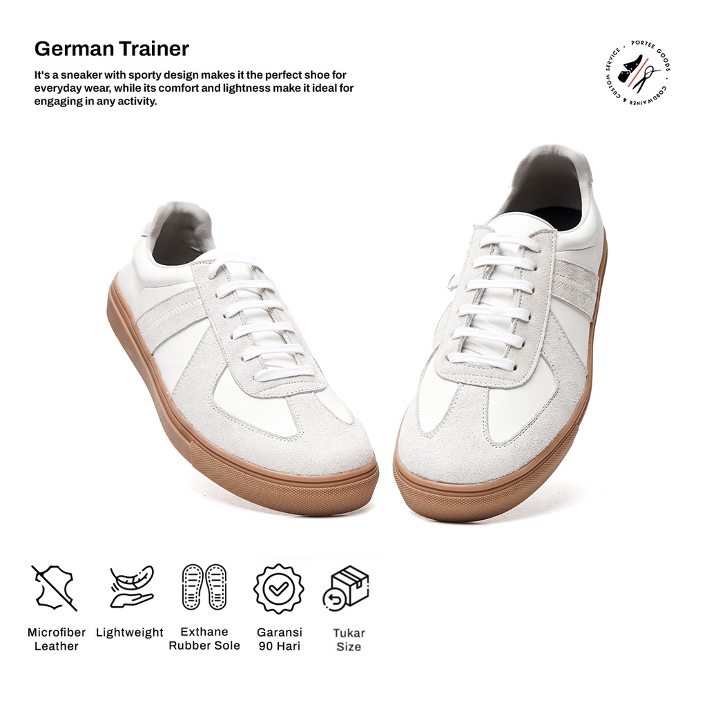 Jual Sepatu Sneakers Pria Portee Goods Mono Germany Trainer White ...