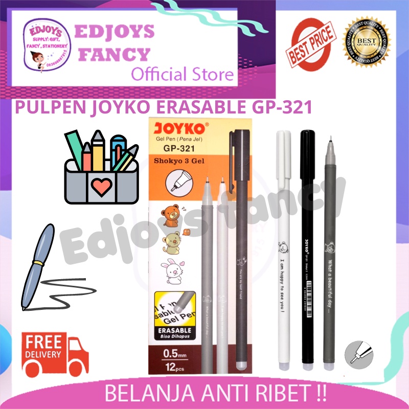 Jual Joyko pulpen gel bisa dihapus GP-322 Shokyo isi 12 pcs | Shopee Indonesia