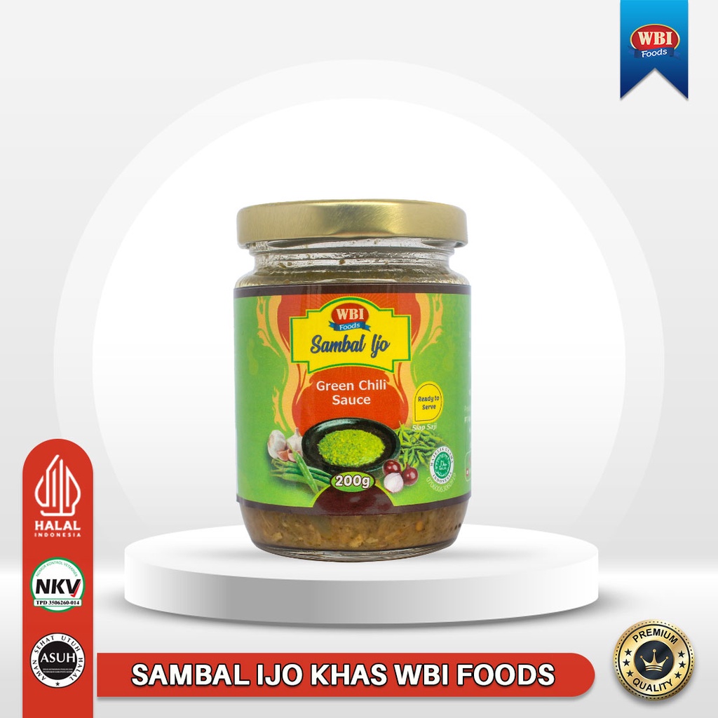 Jual Sambal Ijo, Sambal Tradisional Khas WBI FOODS Botol Jar 200gr ...