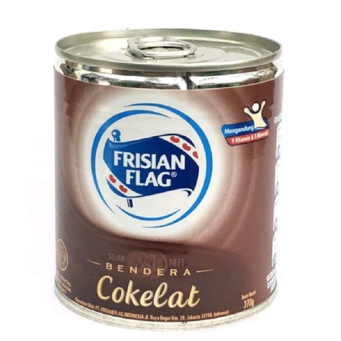 Jual SUSU FRISIAN FLAG Coklat Kemasan 370gr / Susu Bendera Kaleng ...