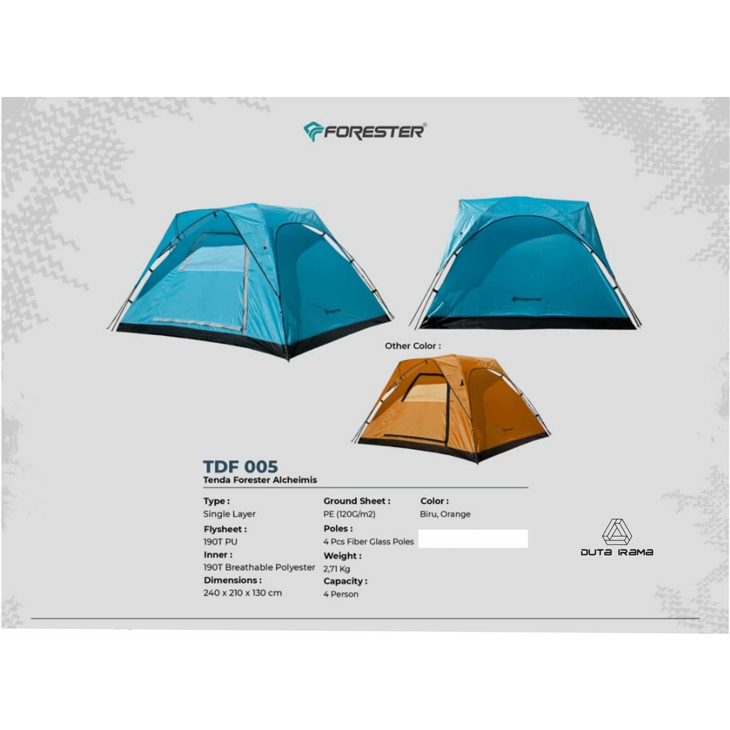 Jual DUTAIRAMA-TENDA FORESTER ALCHEMIST TDF 005 | Shopee Indonesia
