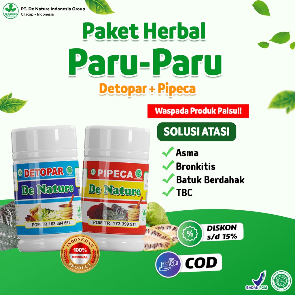 Jual Detopar Pipeca De Nature Obat Penyakit Tbc Tb Tuberculosis Flek ...