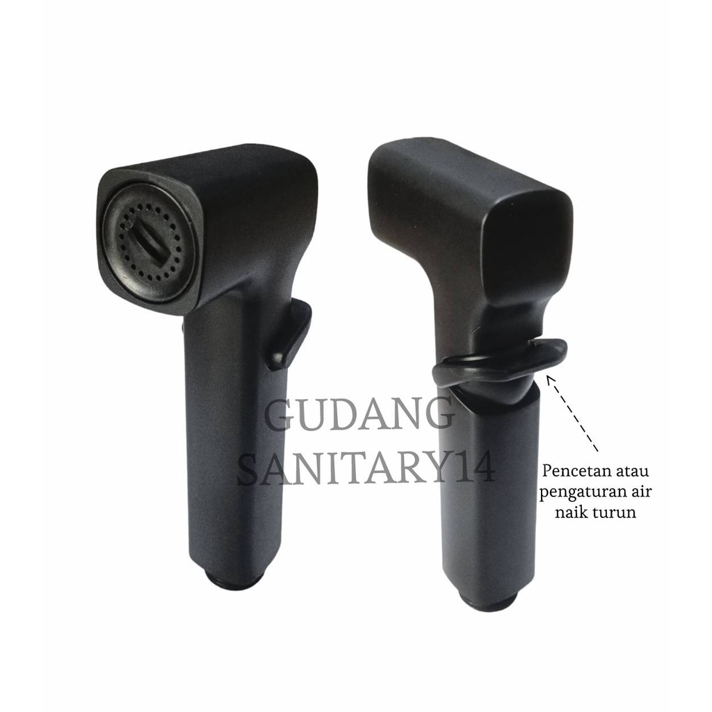 Jual head jet shower black kepala jet shower hitam model pencetan air ...