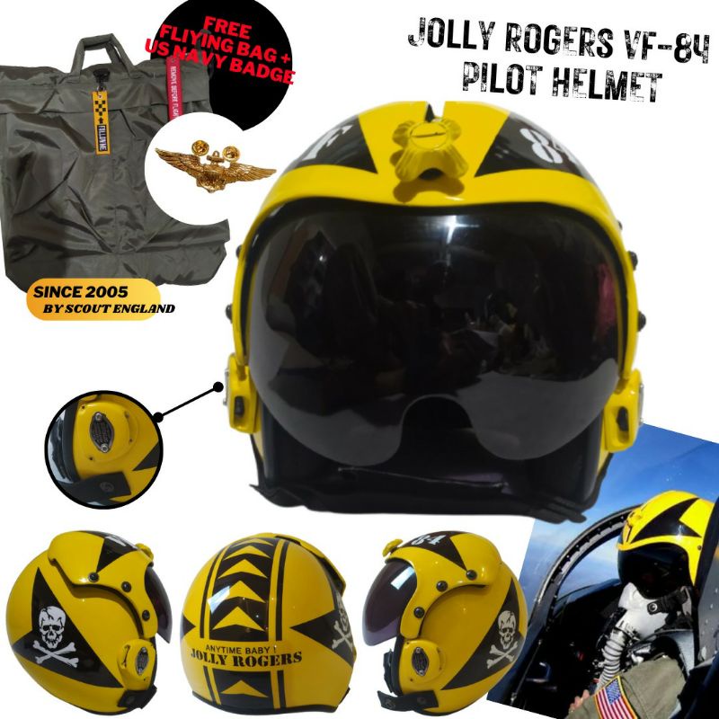 Jual Helm antik/helm motor/helm pilot/helm fighter Jolly Roger | Shopee ...