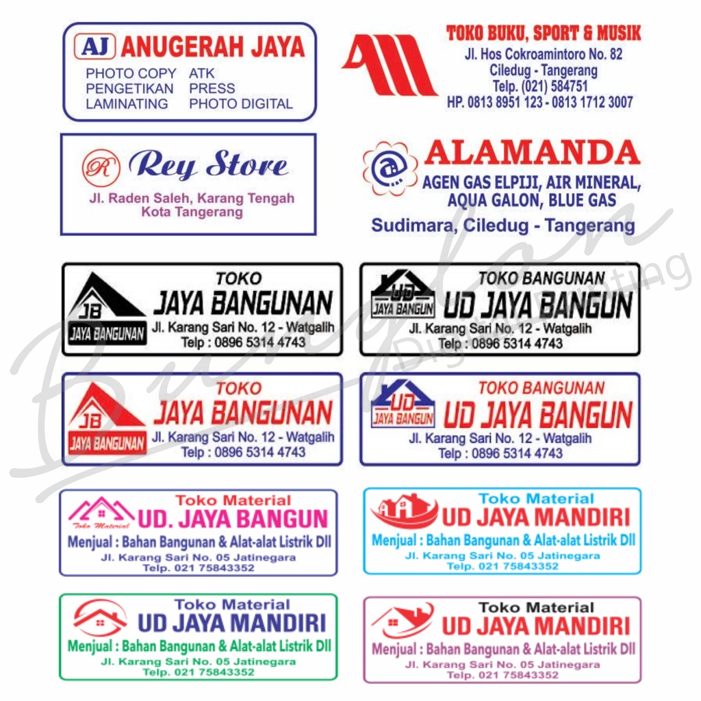 Jual Stempel Otomatis Toko Bangunan, Toko, Lunas, Sekolah, Konter ...