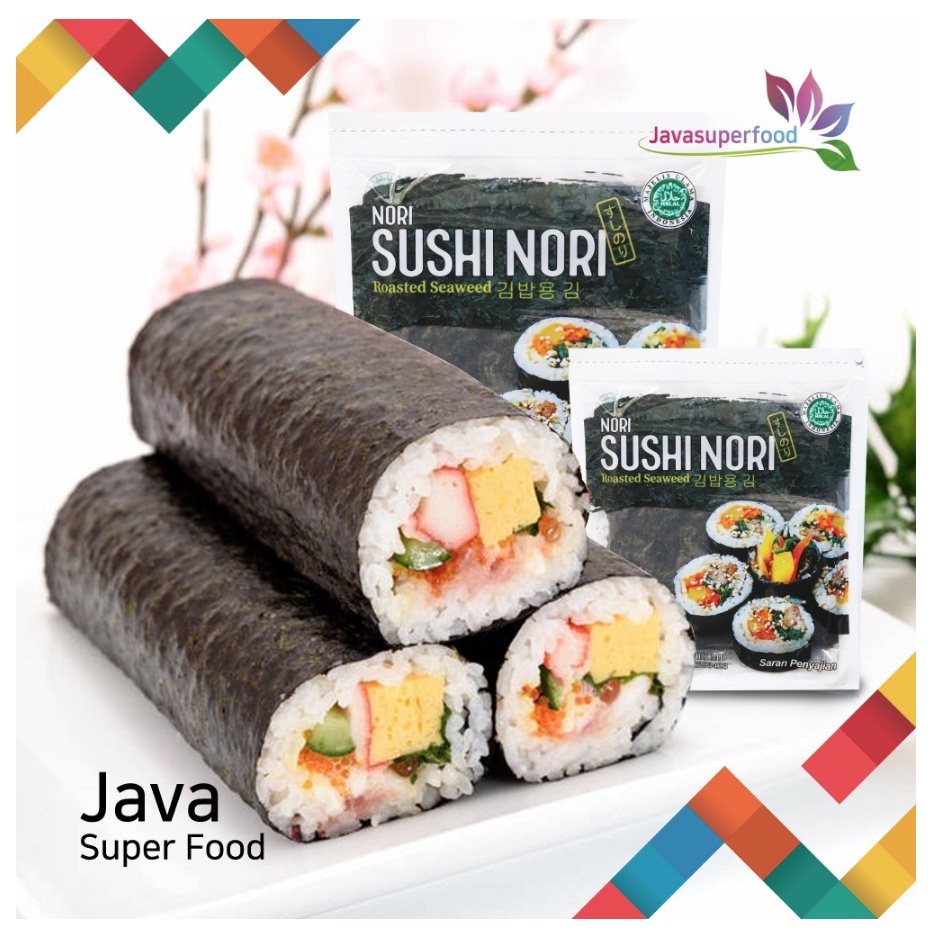 Jual Java Superfood Sushi Nori 10lembar / Sushi Nori 20lembar / Roasted ...