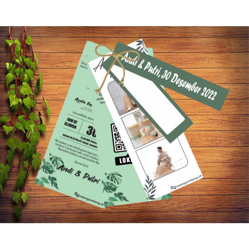 Jual undangan custom art paper 5 lembar | Shopee Indonesia