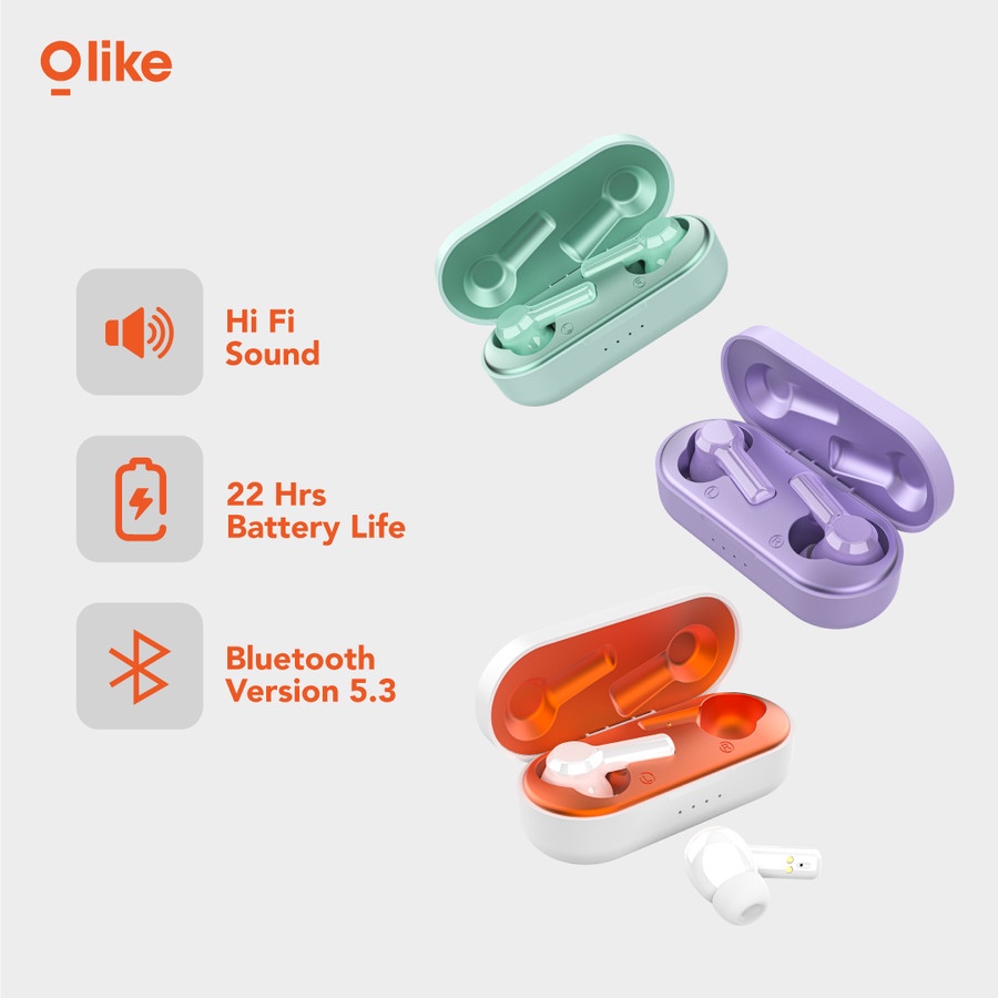 Jual Olike Wireless Earphones TWS Bluetooth 5.3 Low Latency T102 ...