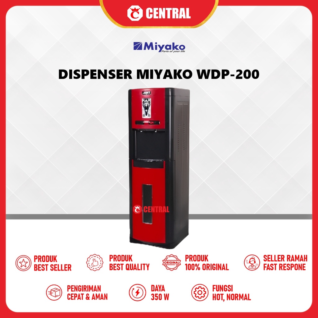 Jual DISPENSER BERDIRI / STANDING DISPENSER MIYAKO WDP-200/ WDP 200 ...