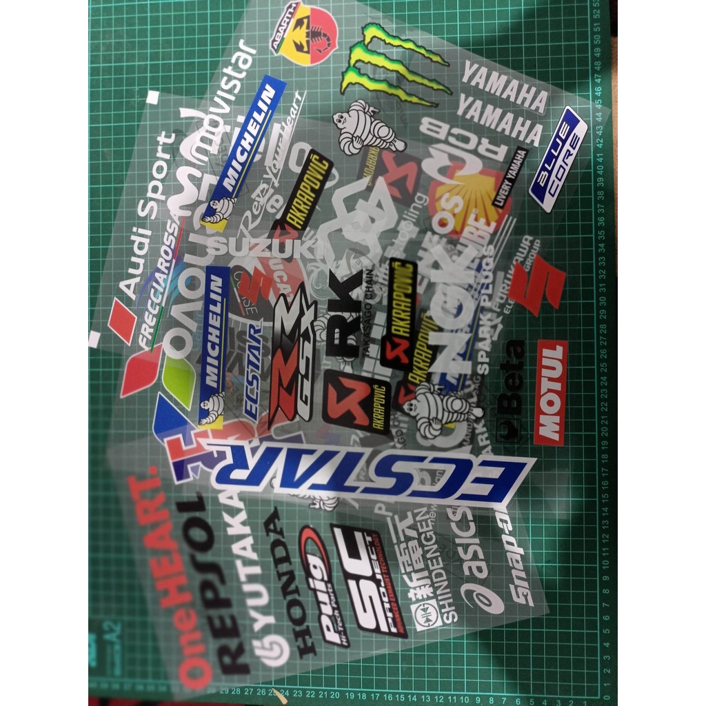 Jual STIKER SPONSOR MOTOGP PREMIUM / STICKER PACK MOTO GP / STICKER ...
