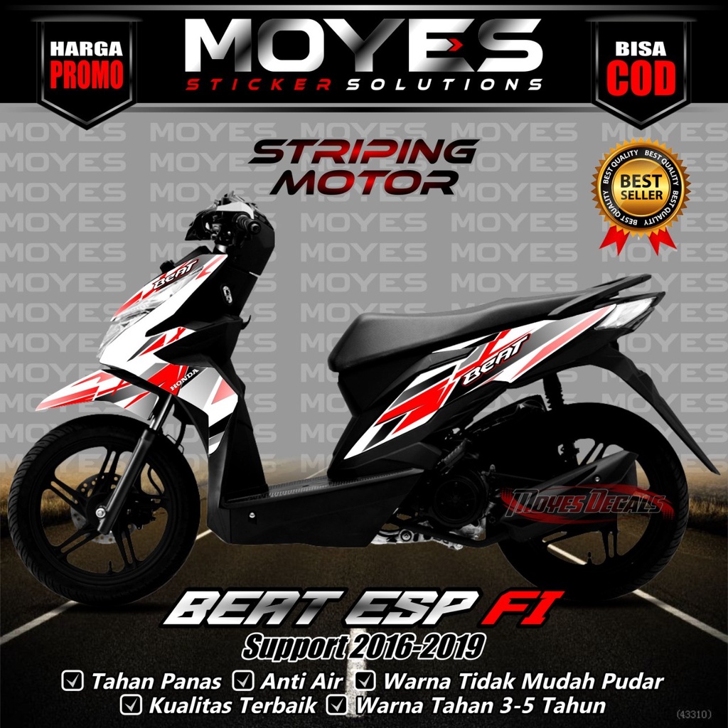 Jual ⭐⭐⭐⭐⭐ Striping Variasi Beat ESP FI 2016-2019 Full Racing | Shopee ...