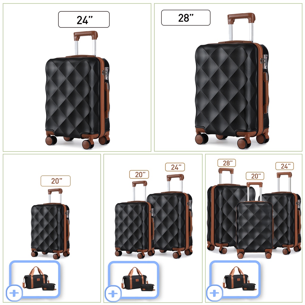 Jual Sea Choice Kabin Koper Set 20/24/28 inch Suitcase ABS Hardcase ...
