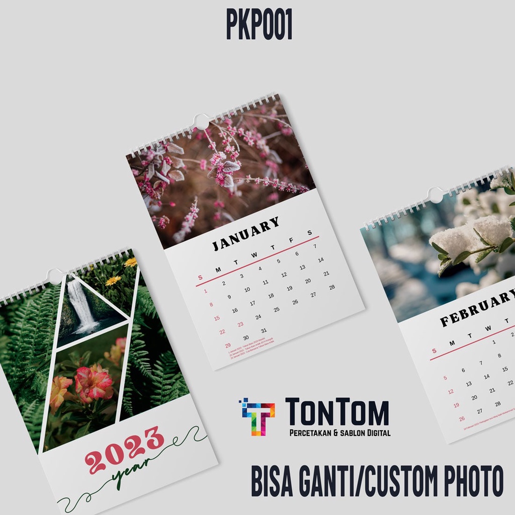 Jual Kalender Dinding TAHUN 2023 Hanger Spiral Aesthetic Bisa Ganti ...
