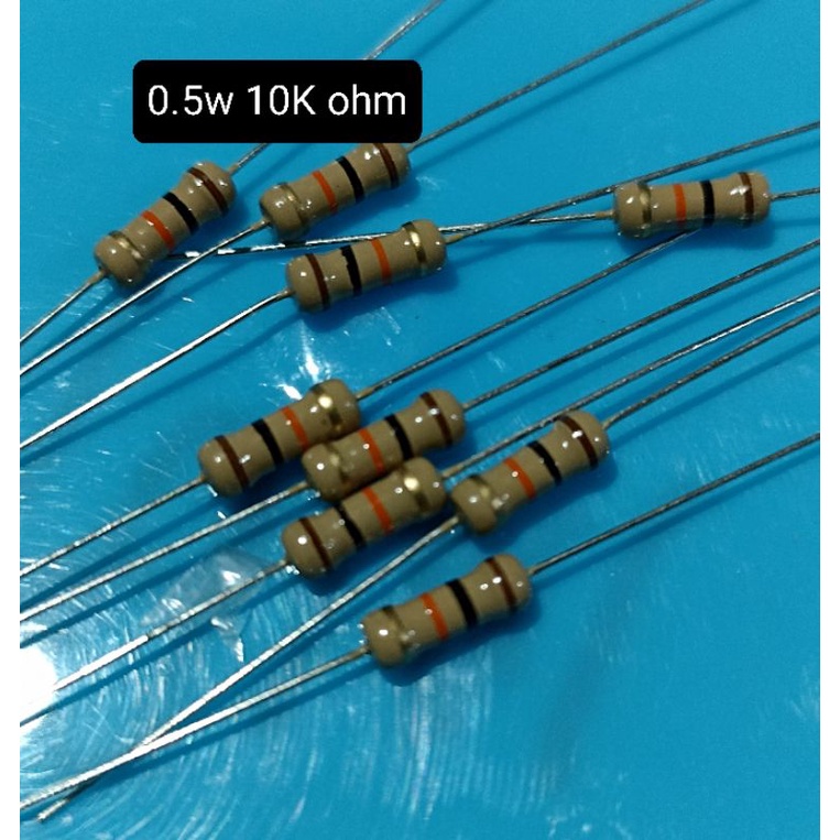 Jual 10BUAH RESISTOR 10K OHM SETENGAH WATT 0.5WATT 10K OHM 0.5 WATT 10 K OHM | Shopee Indonesia