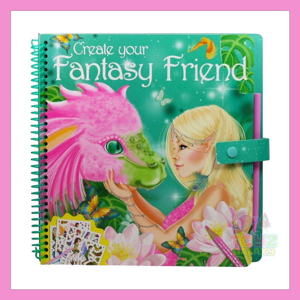 Jual TOP MODEL CREATE YOUR FANTASY FRIENDS COLORING BOOK - ORIGINAL ...
