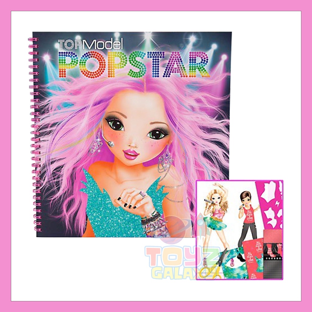 Jual TOP MODEL POPSTAR COLOURING BOOK WITHOUT SOUND | Shopee Indonesia