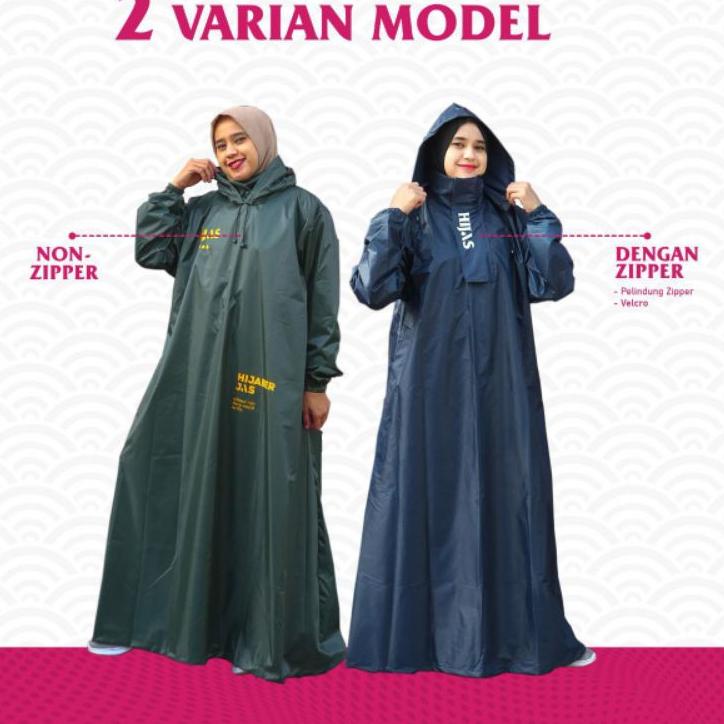 Jual [D-6R ♫♪] Jas Hujan Gamis Wanita Hijab Muslimah/ Jas Hujan Rok ...