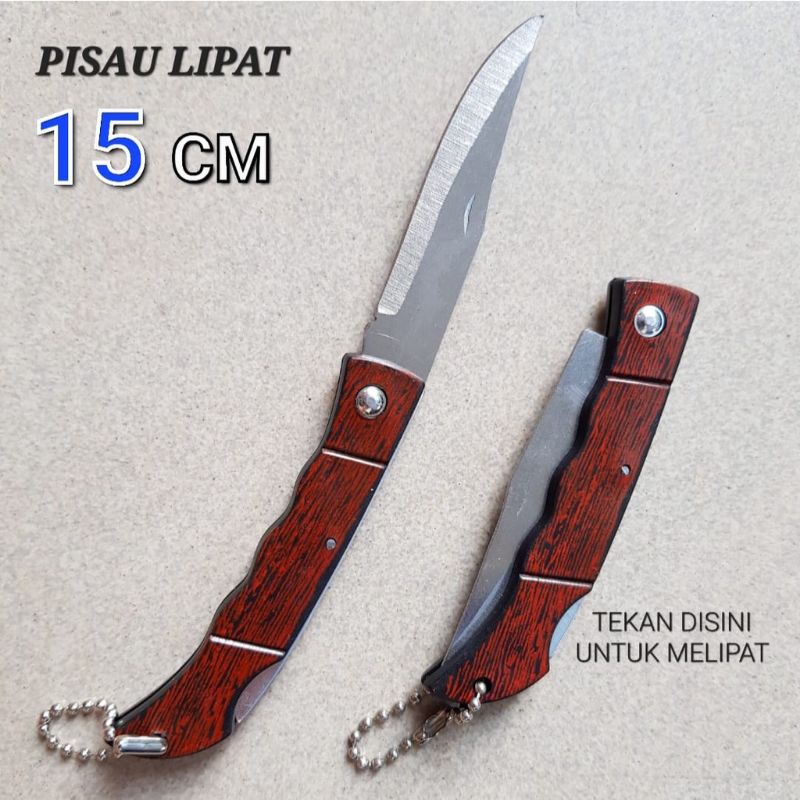 Jual Pisau Lipat Motif Kayu 15 CM | Shopee Indonesia