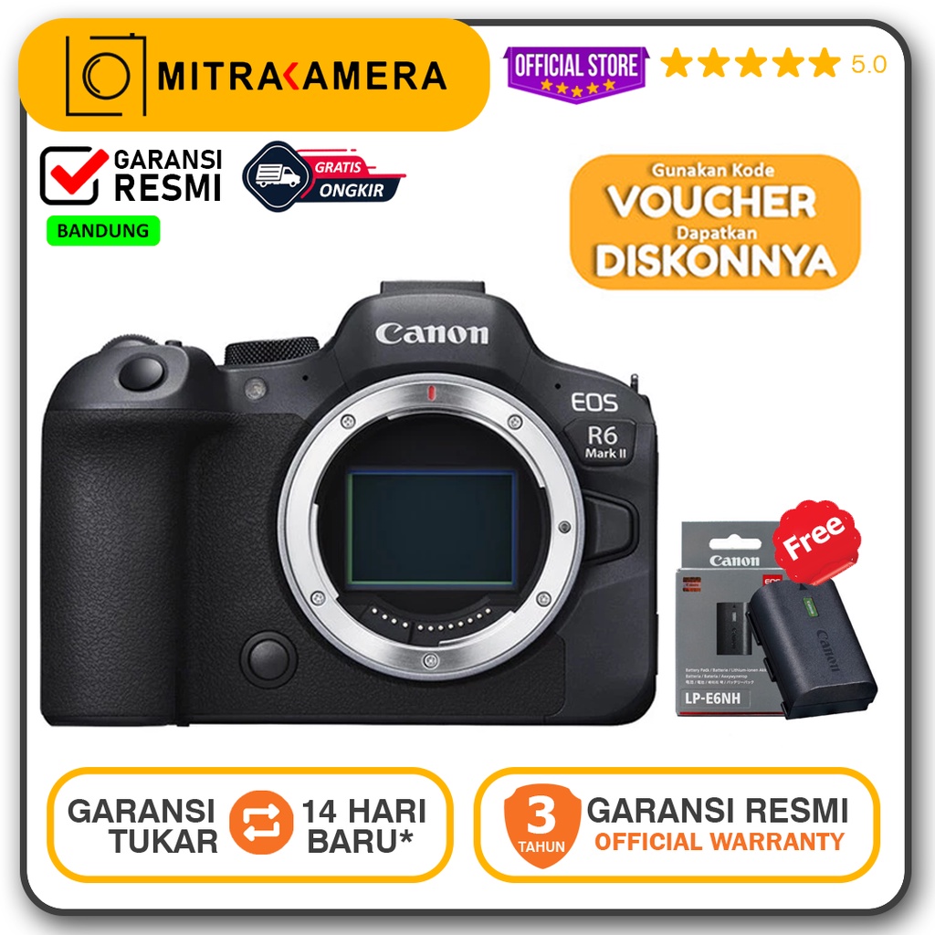 Jual Canon EOS R6 Mark II Mirrorless Camera Body Only / Canon EOS R6II ...