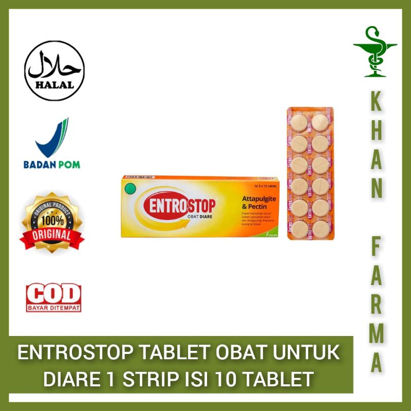 Jual ENTROSTOP TABLET OBAT DIARE 1 STRIP ISI 10 TABLET | Shopee Indonesia