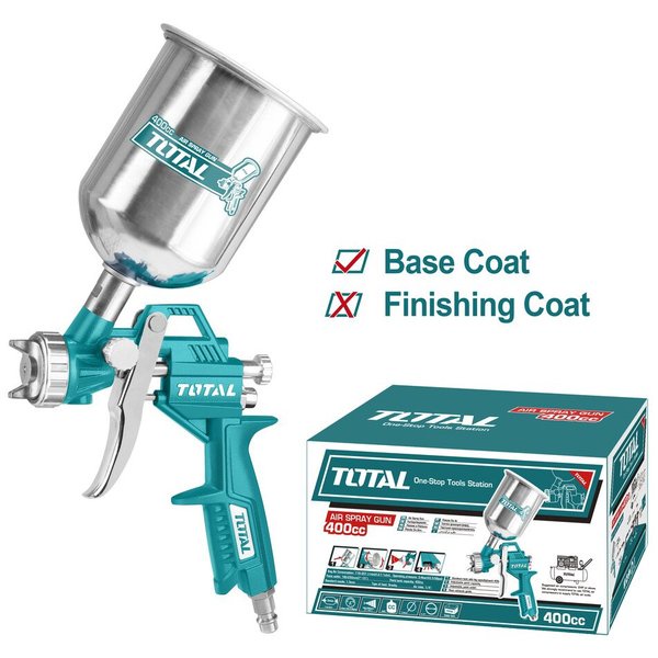 Jual Spray Gun Alat Penyemprot Cat TOTAL TAT10401 400cc Spraygun Tabung ...