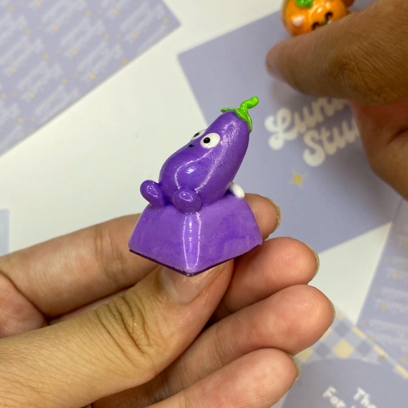 Jual Artisan Keycap Air Dry Clay Handmade | Keycaps R4 | Purple Cute ...