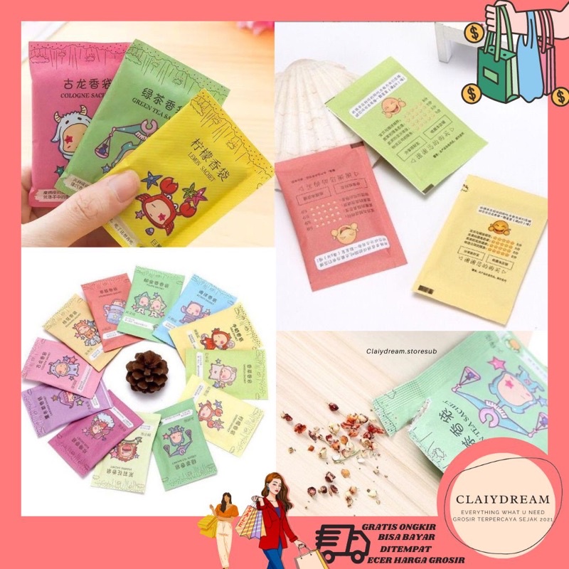 Jual CLAIYDREAM Pengharum Sachet Mini Sachet Pewangi Serbaguna & Praktis | Shopee Indonesia