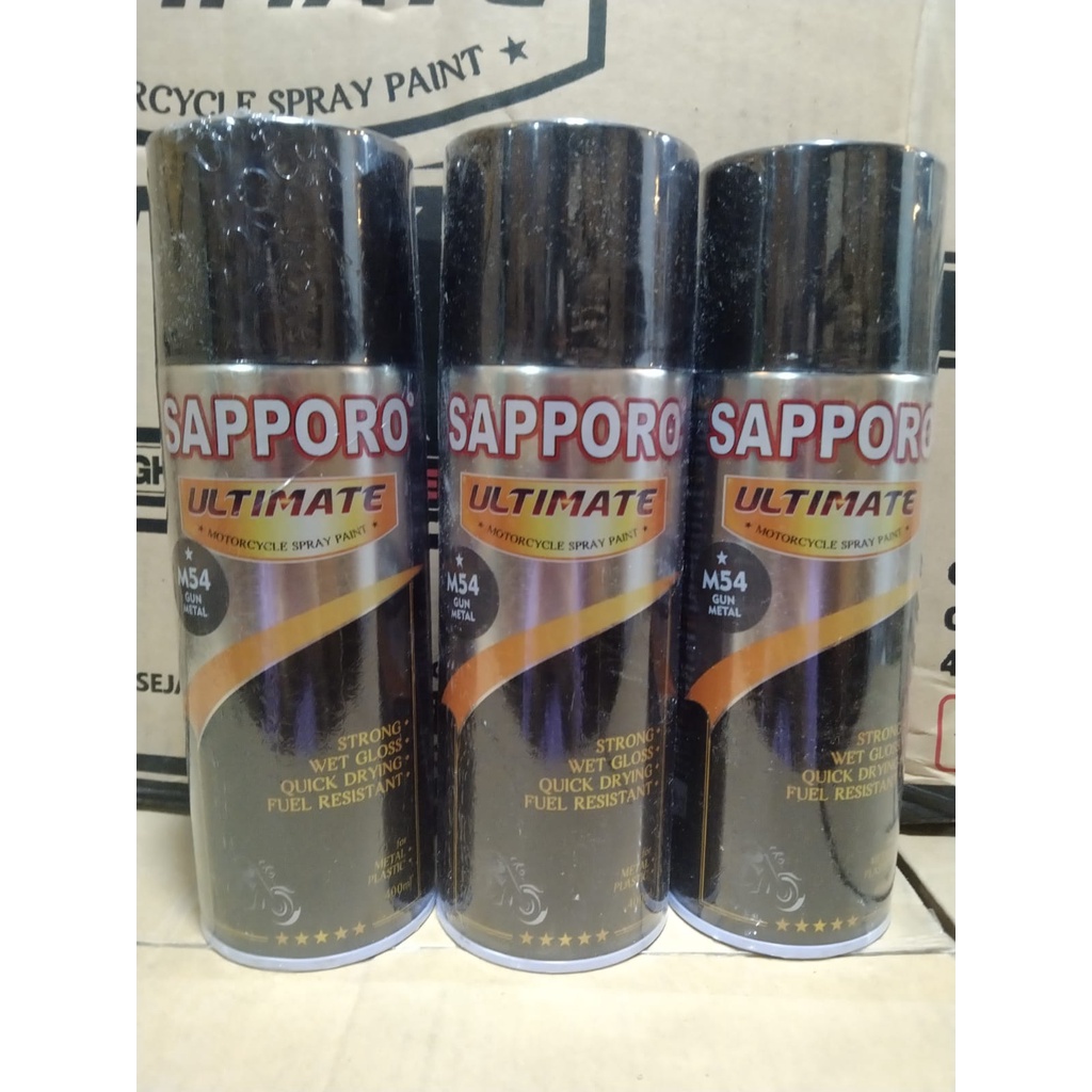 Jual pilok pilox cat semprot sapporo ultimate saporo M54 gun metal Abu ...