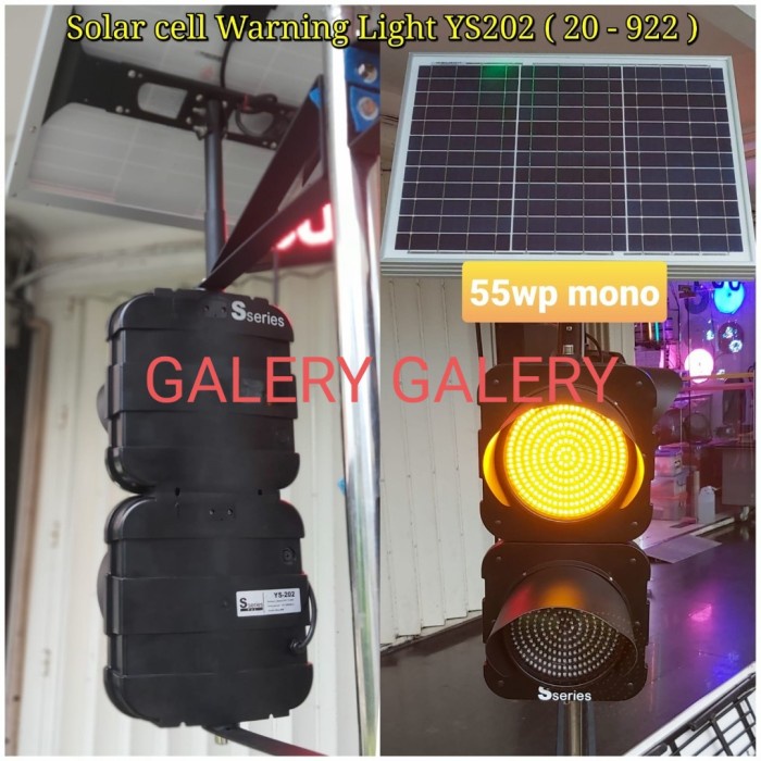 Jual Warning light yellow Solar cell Lampu Lalulintas kuning Tenaga ...