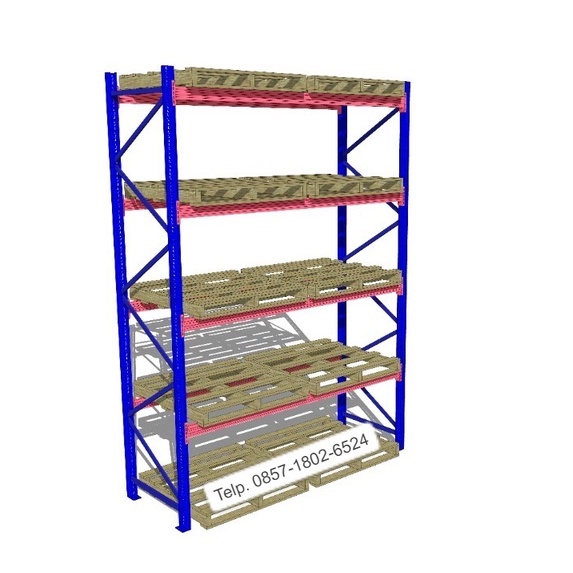 Jual RAK GUDANG INDUSTRI KAPASITAS 1 TON/LEVEL, RAK PALLET GUDANG ...