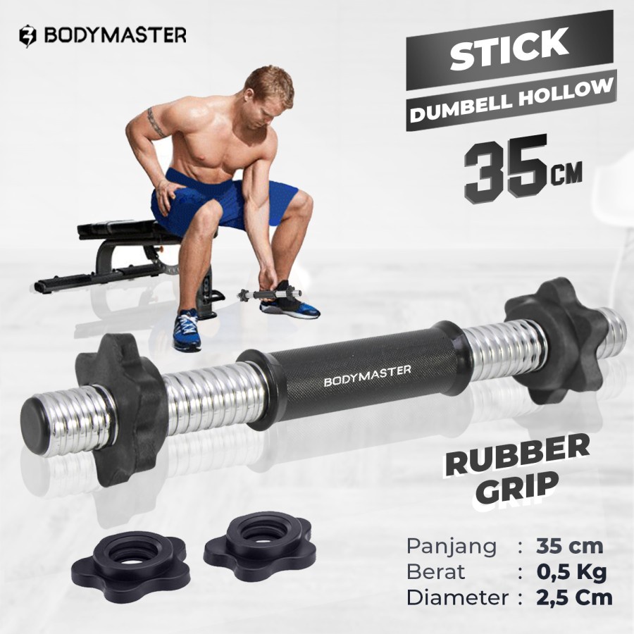 Jual BODYMASTER Stick Straight Bar 35cm Hollow - Stick Dumbel Barbel ...