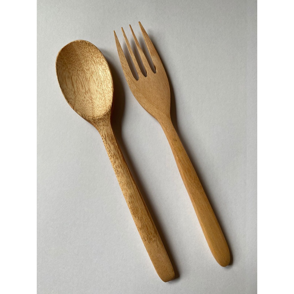 Jual SENDOK MAKAN DAN GARPU KAYU ( 1 PASANG ) MAHONI | Shopee Indonesia
