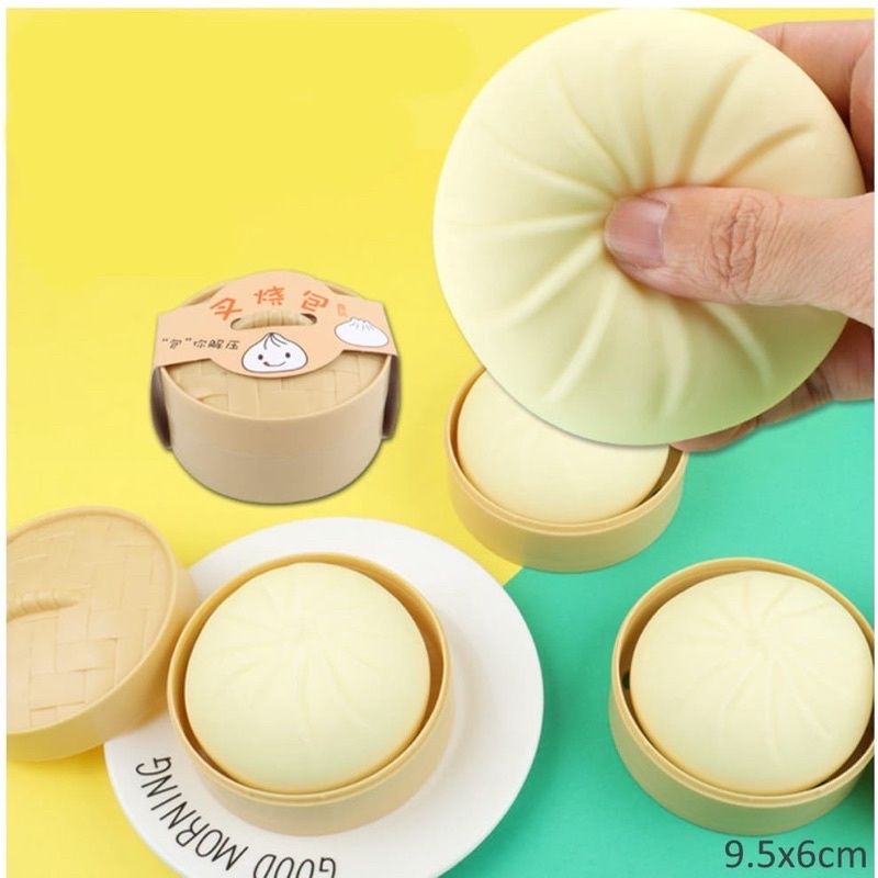 Jual DIMSUM PAO SQUEEZE TOY fidget Mainan Anak Bapau Squishy Dimsum ...