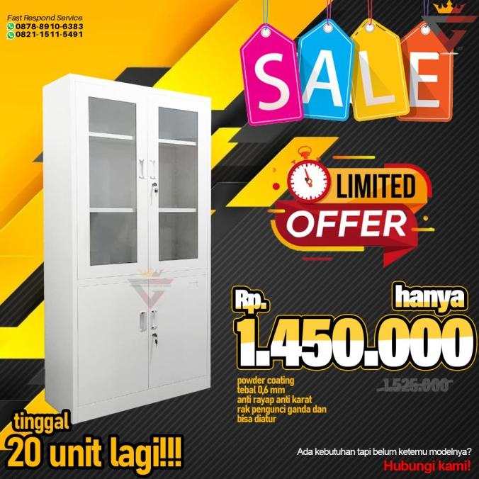 Jual Lemari Arsip Besi Kombinasi Koenig FC 06 / Lemari Kantor Kaca AA 33 SW | Shopee Indonesia