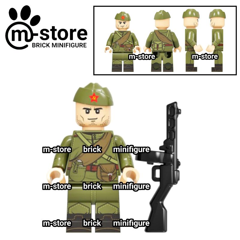 Jual brick russian soviet union army soldier mini toy figure | Shopee ...