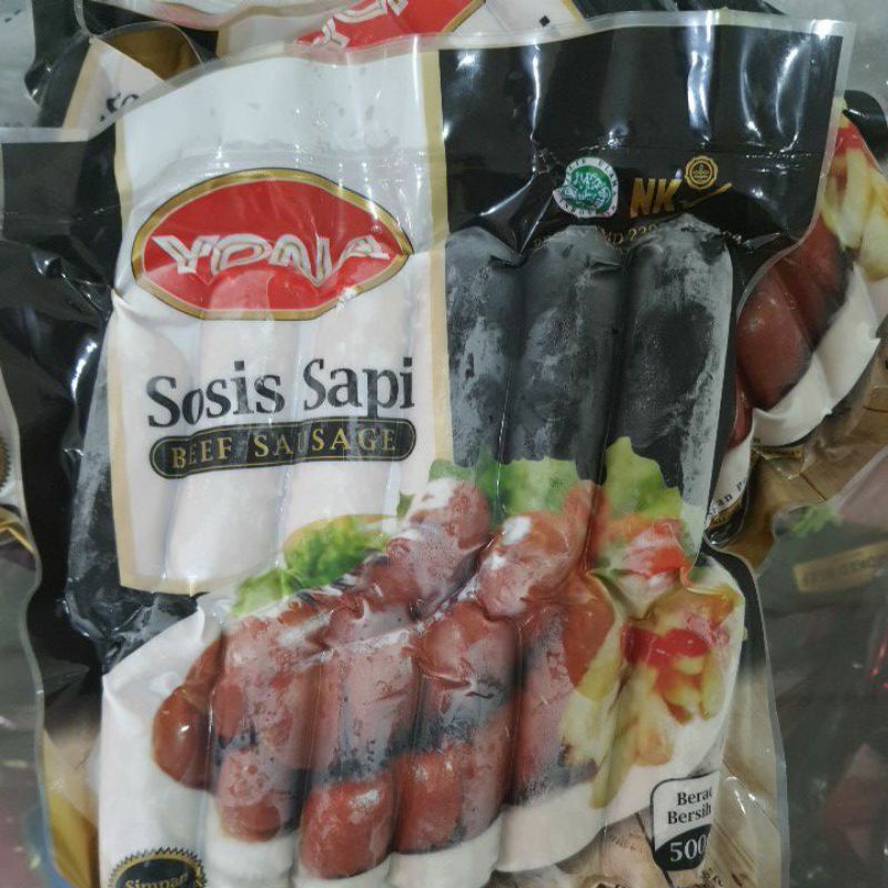 Jual Sosis Sapi beef sausage 500gr isi 12 YONA | Shopee Indonesia