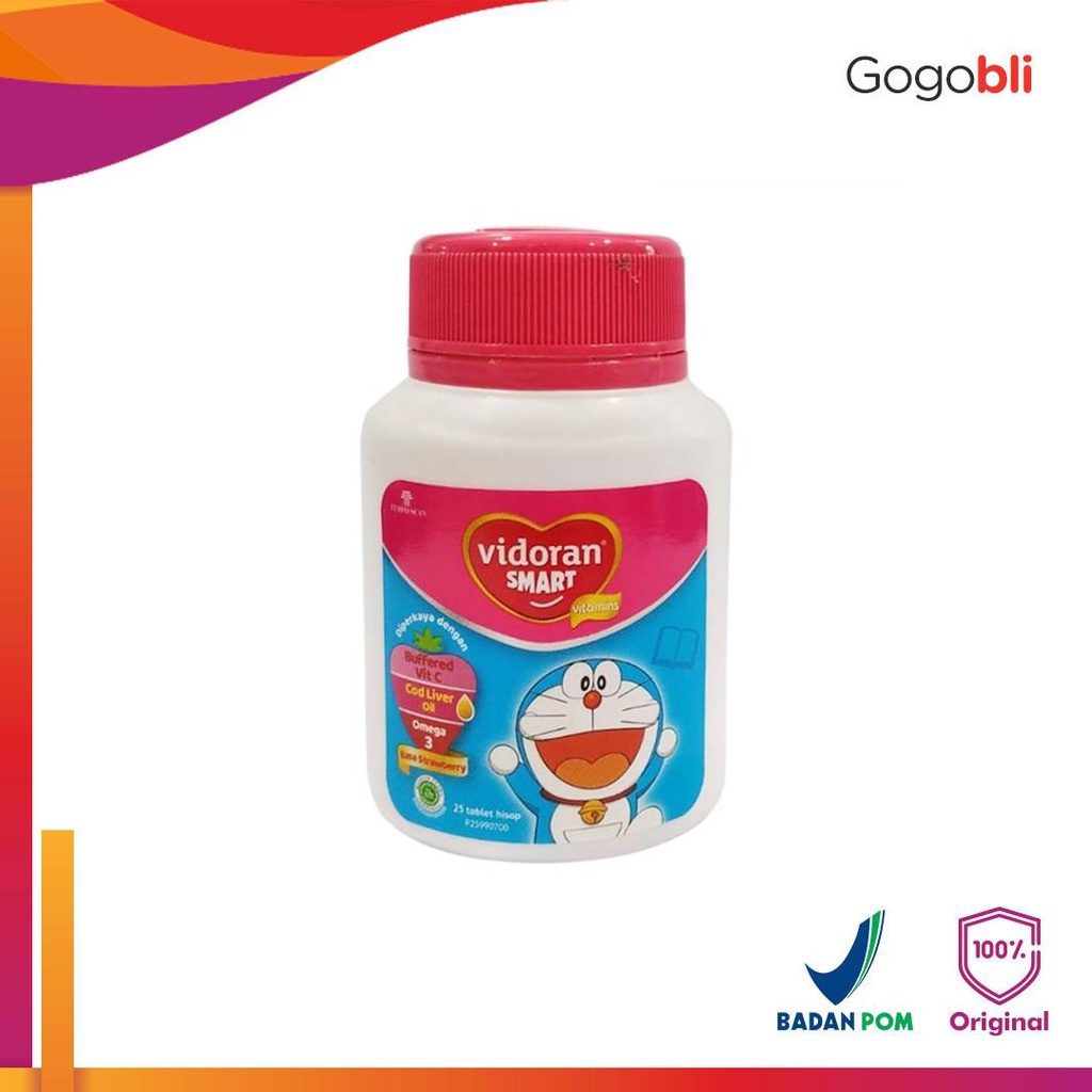 Jual Vidoran Smart Vitamins Strawberry 25 Tablet | Shopee Indonesia