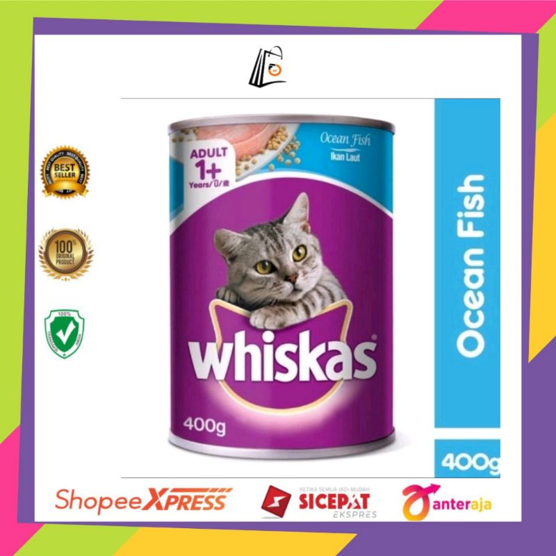 Jual Whiskas Kaleng Ocean Fish 400 Gr | Shopee Indonesia
