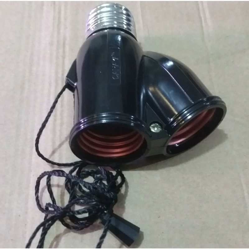 Jual Fitting tarik 2 lampu gantungan cangkok fiting tali | Shopee Indonesia
