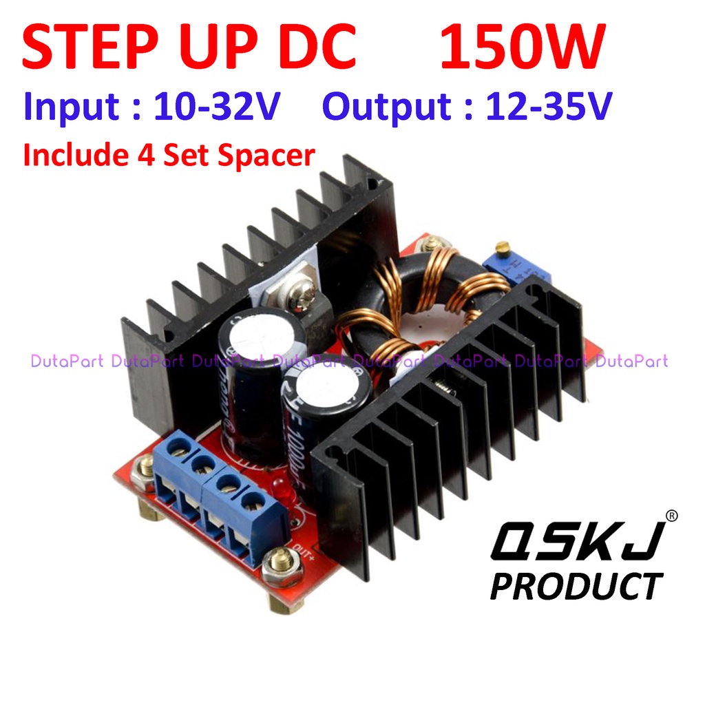 Jual DC-DC Converter Step Up 150W 10-32V to 12-35V DC Boost StepUp 150 ...
