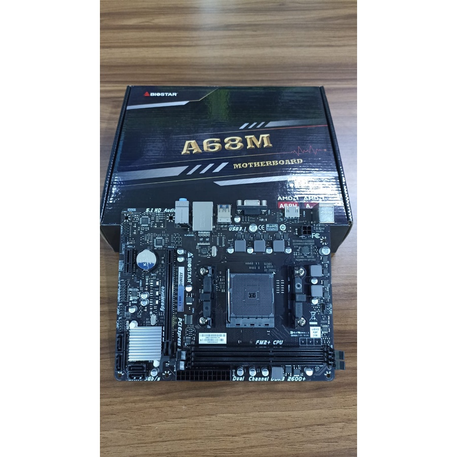 Jual MOBO MOTHERBOARD BIOSTAR A68MHE SOCKET FM2+ DDR3 SUPPORT AMD A SERIES | Shopee Indonesia