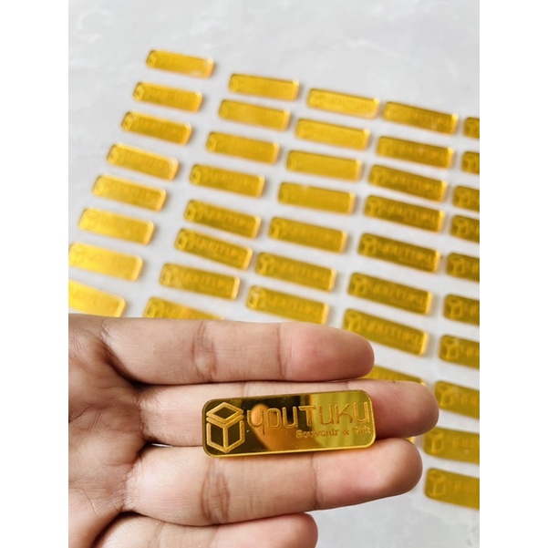 Jual MINIMAL ORDER 30 Proses Cepat Free Design Label Akrilik/Label Merk ...
