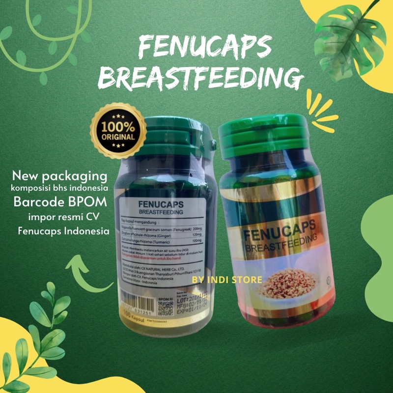 Jual FULL SIZE SEGEL FENUCAPS BREASTFEEDING PENAMBAH DAN PENGENTAL ASI ...