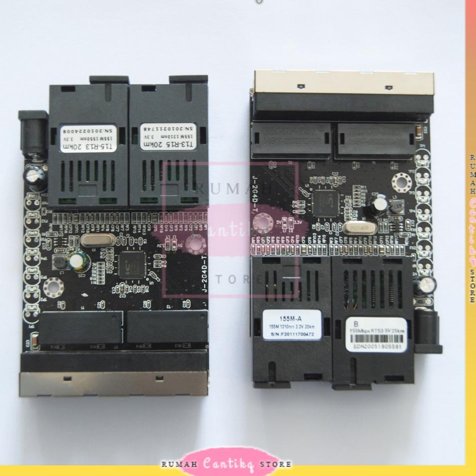 Jual PRODUK KEREN 2F4E 10/100M Ethernet Switch 2 Fiber Port SC 25KM 4 ...