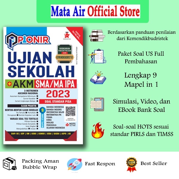 Jual ORIGINAL PIONIR UJIAN SEKOLAH + AKM SMA/MA IPA 2023 - BINTANG CENDEKIA | Shopee Indonesia