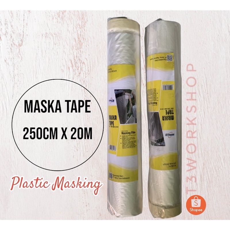 Jual Maska berry tape 250cm x 20m plastik masking multifungsi | Shopee ...