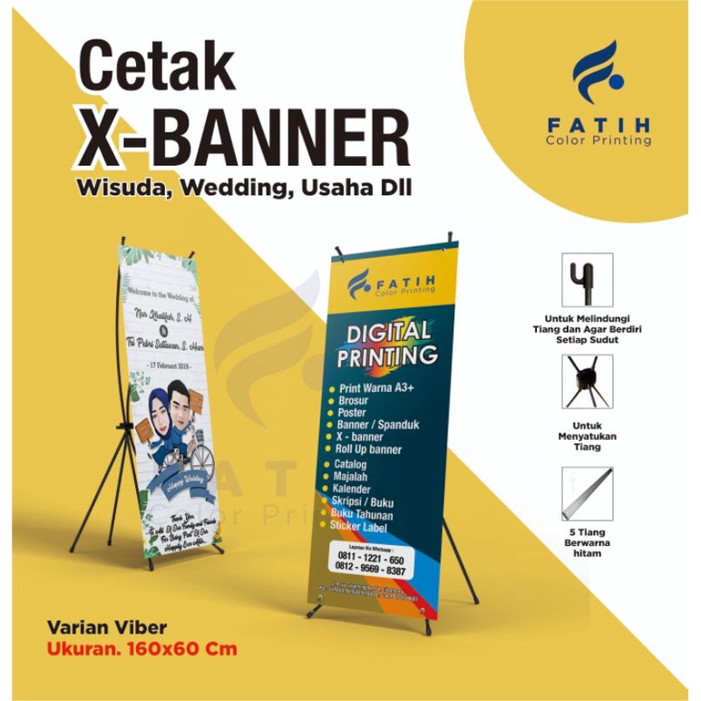 Jual PRINT X BANNER MURAH + TIANG BANNER BAHAN FLEXY TEBAL DAN AWET ...