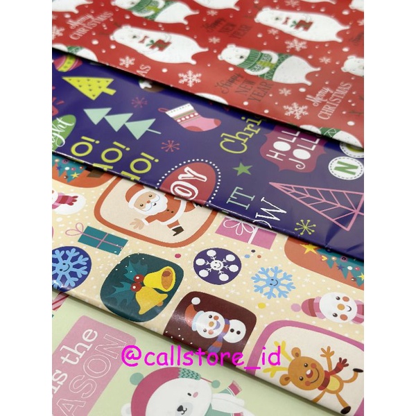 Jual KERTAS KADO NATAL KIKY/ KERTAS KADO MERRY CHRISTMAS KIKY | Shopee ...